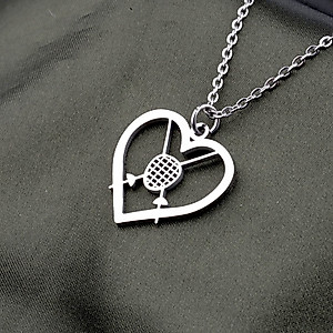 MYOSPARK Fencing Gift Fencing Charm Necklace Fencing Jewelry Fencer Gift for Team Coach Fencing Lovers Fencing Sport Gift (Fencing NL)