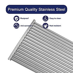 18.75 Inch Stainless Steel Cooking Grill Grate for Weber Genesis II 300 and LX 300 Series, Replacement Parts for Weber 66095 84136;2 Pack