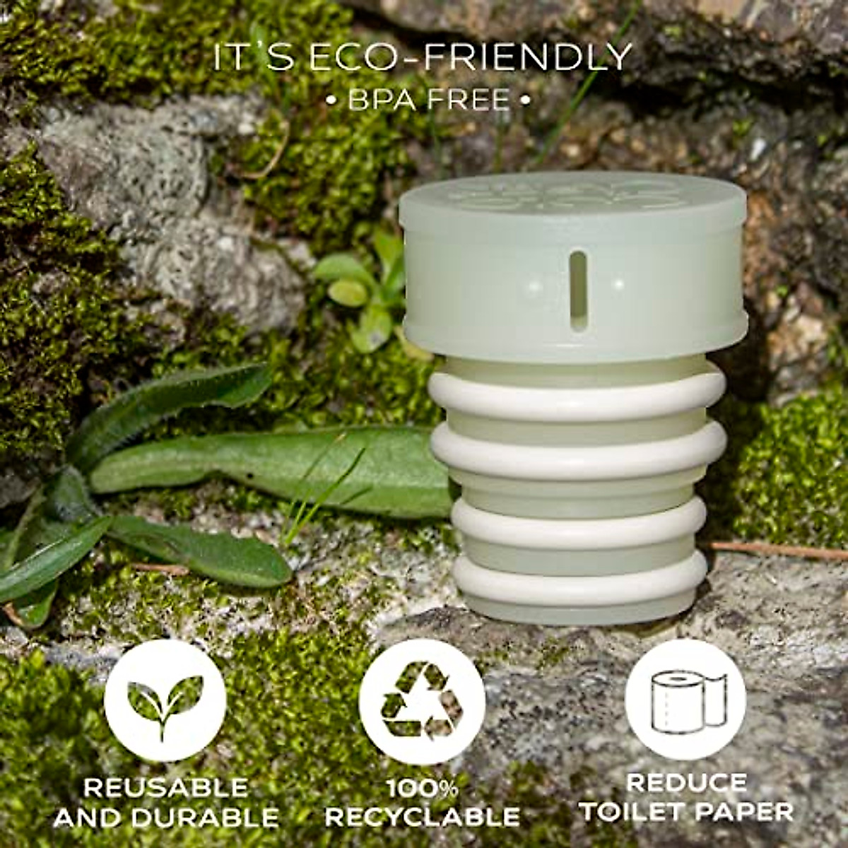 CuloClean Portable Bidet for Toilet or Travel. Peri Bottle for Men and Women. Handheld Spray. Bath Essentials (Glow in The Dark)