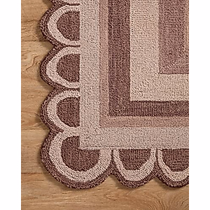 Loloi Justina Blakeney x Buena Onda Collection BUE-02 Clay/Blush, Contemporary 7'-9" x 9'-9" Area Rug