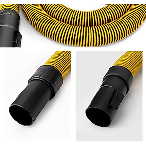 DeWalt DXVA19-2500 Ultra Durable Vacuum Hose Shop Vacuum Accessories 1-7/8", Yellow