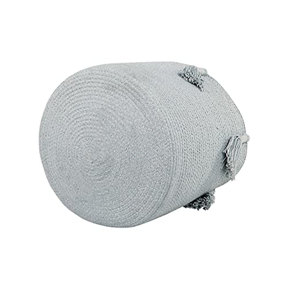 Lorena Canals Basket Woody Pearl Blue - Pearl Blue - Baskets - 9" x Ø 9" - 97% Cotton, 3% Other Fibres