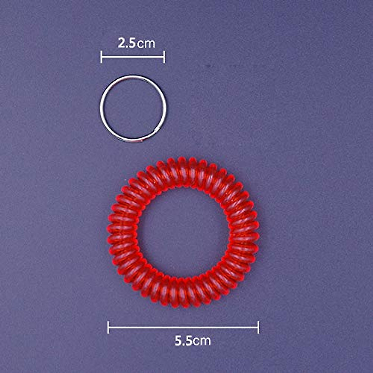 YallFairy Pack of 55 Wristlet Keychains Stretchable Plastic Wrist Keychain Bracelet Keychain Wrist Coil Wrist Band Key Ring Chain Holder Tag