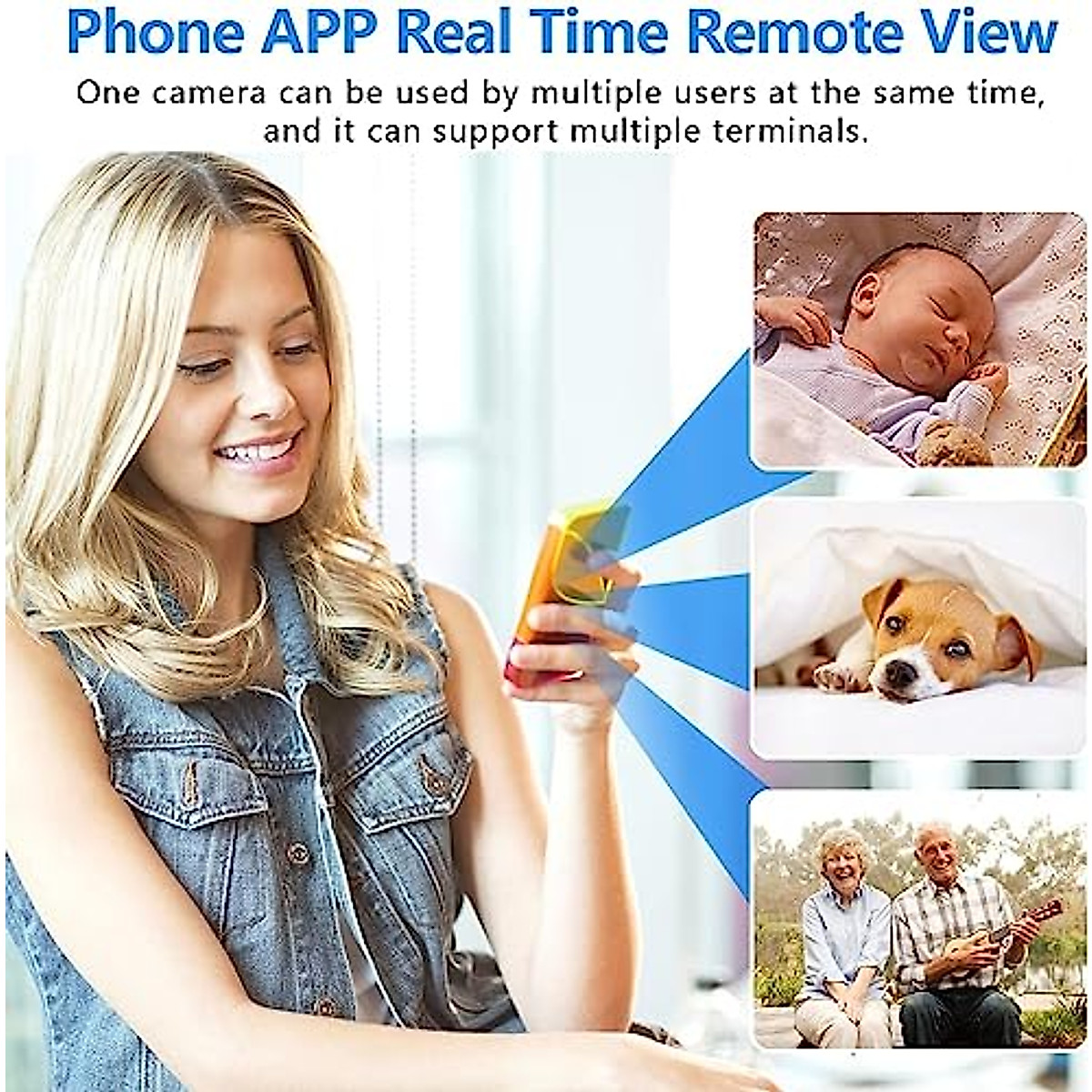 Hidden Spy WiFi Security Camera Wireless Indoor Outdoor Camera Nanny Cam Smart Home Baby Cams Pet Dog Cat Camera Indoor Outdoor Baby Camera 1080P Remote Portable Camera Phone APP Room 1080P Camera