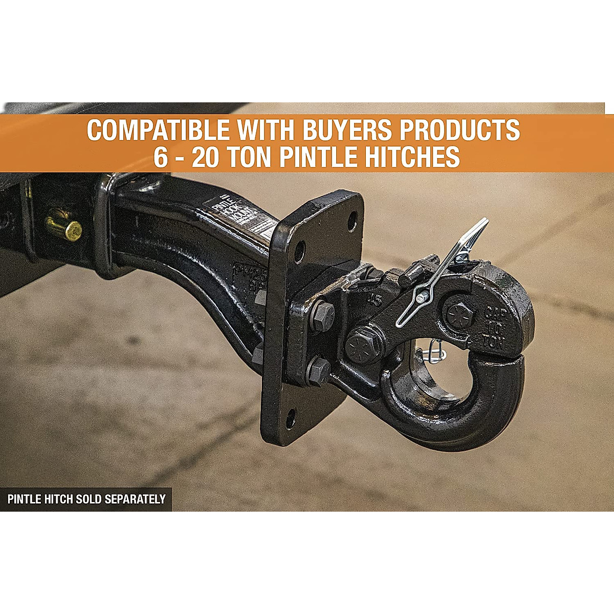 Buyers Products - PM25812 3 Position Pintle Hook Mount for 2-1/2 Inch Receiver-20,000 M.G.T.W.