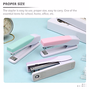 LUOZZY Desktop Large Capacity Stapler - Reduced Effort, Labor-Saving for Office Desk Accessories, Purple