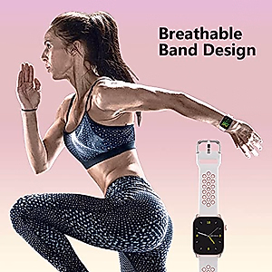 Smart Watch, Fitness Tracker with Heart Rate Monitor,Blood Oxygen Tracking,Sleep Quality Monitoring,IP68 Waterproof,Smartwatch Fitness Watch Compatible with Android iPhone iOS(Pink)