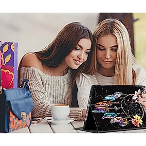 Case for iPad 10.2 9th / 8th / 7th Generation (2021/2020/2019 Model) 10.2 Inch, iPad Air 3 Case/10.5 Inch Pro, Multi-Angle Smart Stand Cover Auto Sleep/Wake，Colorful Dream Catcher