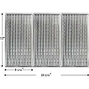 VICOOL 17" x 8 1/16" Emitter Grates for Tru-Infrared Charbroil Grills 463242515, 463367016, 463242516, 466242515, 466242615, 463243016, 463367516, 466242516, 466242616, 463346017, Stamped SUS