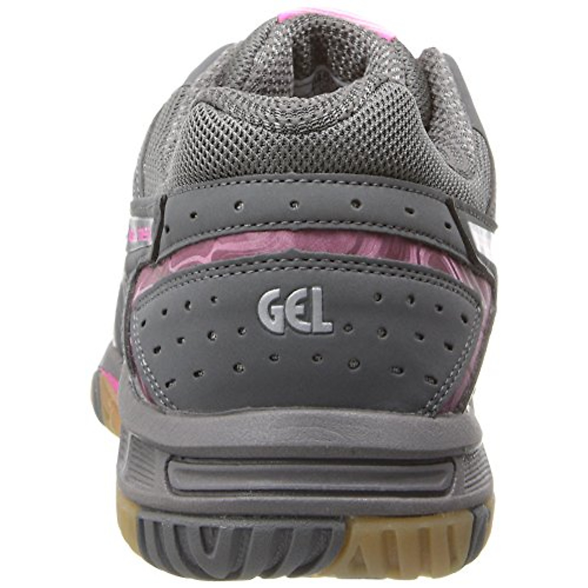 ASICS Women's Gel 1150V Volley Ball Shoe,Smoke/Knock Out Pink/Silver,8 M US