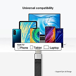 USB C to USB C Cable 0.45ft, Short USB C Cable(USB 3.2 Gen 2) Supports 100W Charging / 10Gbps Data Transfer / 4K@60Hz Display, USB C Charging Cable Compatible with Android Samsung Galaxy