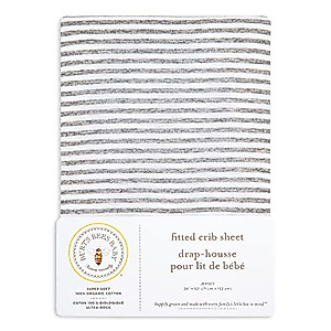 Burt's Bees Baby - Fitted Crib Sheet, Girls Boys & Unisex 100% Organic Cotton Crib Sheet for Standard Crib & Toddler Mattresses