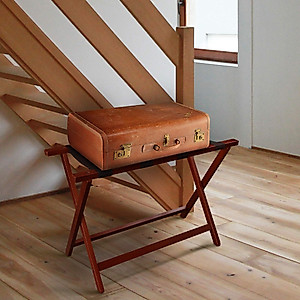 Casual Home Heavy Duty 30" Extra Wide Luggage Rack, Walnut (New)