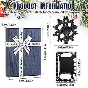 Stocking Stuffers Ideal Gifts for Christmas, Men, Dad, Husband, Boyfriend,46-in-1 Wallet Multitool Credit Card and Pocket Snowflake Multi Tools Cool Gadgets Tools Anniversary Birthday Gift