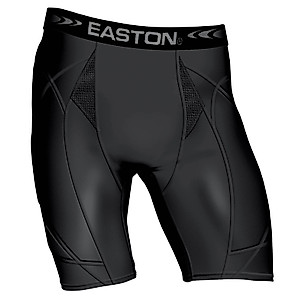 Easton Youth Girls Extra Protective Sliding Short, Black, X-Large