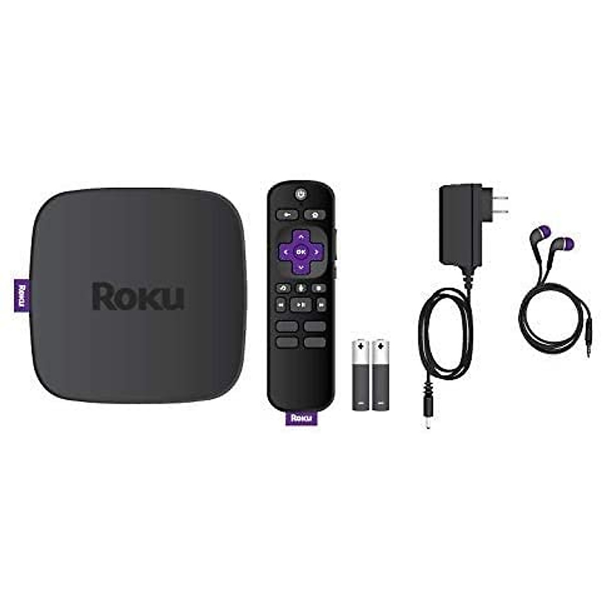 Ro-ku Ultra LT Streaming Media Player 4K/HD/HDR w/WULIC 4K HDMI Cable Black