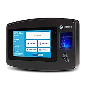 uAttend Cloud-Connected Touchscreen Time Clock with Finger Scan, RFID and PIN Punching in One (JR2000)