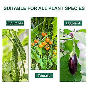 Tingyuan Garden Stakes 25 Pack Tomato Stakes Plant Sticks with 100 Ties (48 inch)