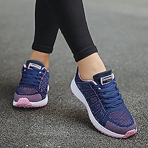 Walking Shoes for Women Women's Slip On Walking Shoes - Lightweight Breathable Mesh Casual SneakersB390 Dark Blue