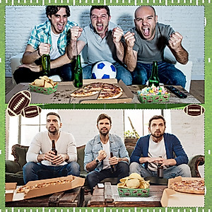 60 Pack Football Party Supplies Football Plates Paper Food Serving Tray Paper Trays Paper Food Boats Paper Food Tray for Concession Food, Condiment, Carnivals (Football)