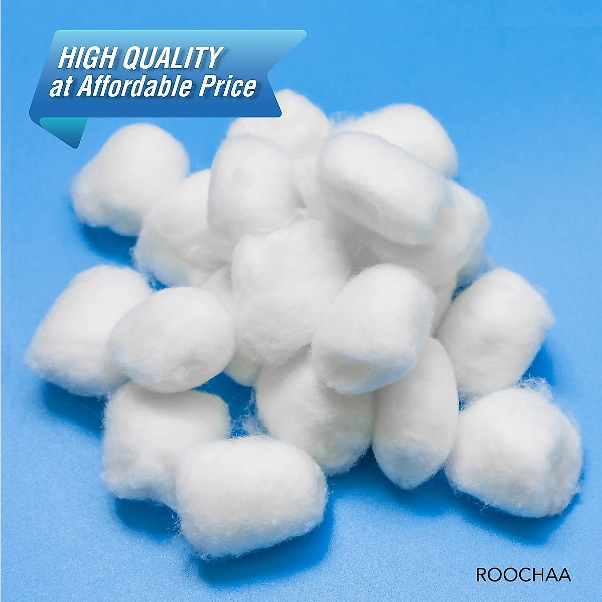 Premium Cotton Balls (200 Count) Absorbent Natural Cotton Balls for Skincare and Makeup Removal, Hypoallergenic Soft and Multi-Purpose for Applying Oil, Lotion, Powder, and for Baby Care