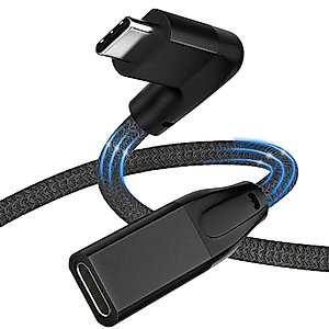 UseBean Right Angle USB C Extension Cable 3.3FT, 90 Degree USB-C 3.1 Gen 2 10Gbps Male to Female Type C 4K Video Extender Cord,for iPhone 15 MacBook Pro/Air,iPad Pro, Switch,Galaxy S24 S23 S22
