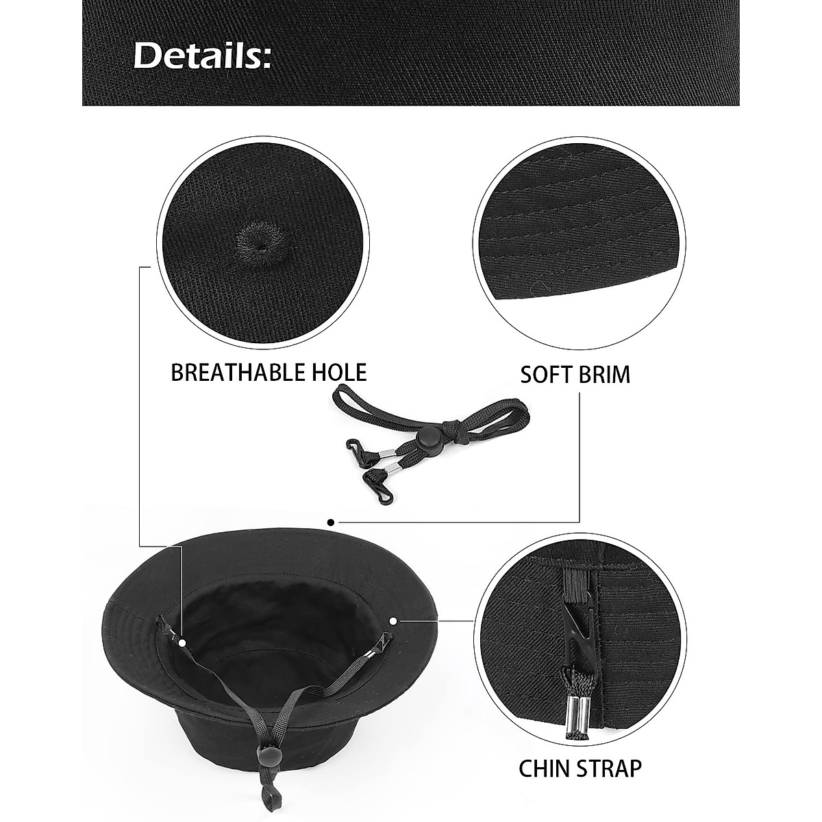 Zylioo XX-Large Reversible Bucket Hat,Oversize Summer Travel Bucket Hats,Wearable Sun Hat for Big Heads 25"-26"