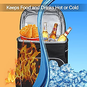 Alibags Cooler Backpack 33 Cans Insulated Waterproof & Leak Proof Lightweight Hiking Beach Lunch Travel Camping for Men and Women (Black)