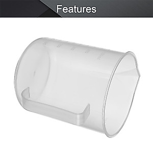 Othmro 500ml Plastic Graduated Cups Measuring Cup PP Plastic Graduated Beaker Clear Scale Cups Liquid Measuring Mixing Cups Graduated Plastic Measuring Cups for Lab Kitchen Liquids Transparent