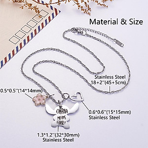 Ralukiia Ohana Means Family Necklace Stitch Necklaces Jewelry Gifts for Daughter Niece