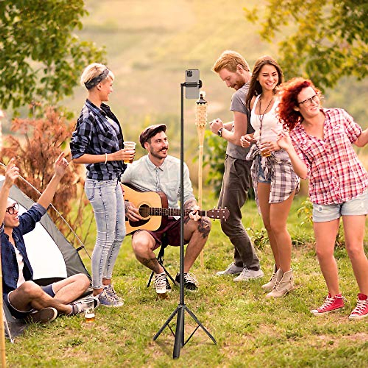 ATUMTEK 51" Selfie Stick Tripod, All in One Extendable Phone Tripod Stand with Bluetooth Remote 360° Rotation for iPhone and Android Phone Selfies, Video Recording, Vlogging, Live Streaming, Black