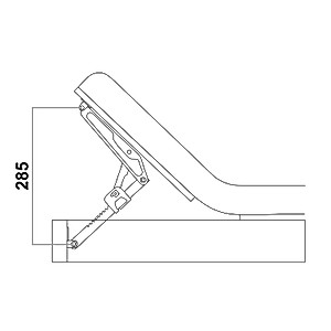Rok Hardware Ratchet Headrest Fitting for Beds, Desk Lids, Drafting Tables, and Drawing Boards, Steel