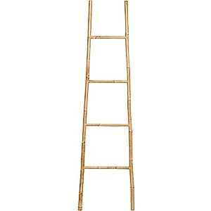 Statra Bamboo Bath Towel Ladder Rack 6 Ft, 72 x 20 x 2 Inches, Natural