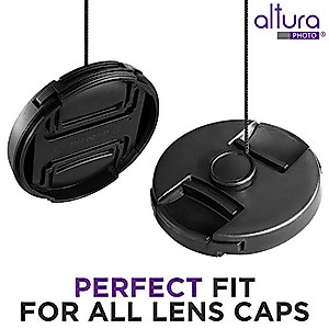 5 Pcs Altura Photo Lens Cap Keeper, Camera Lens Cap Leash for DSRL & Mirrorless Lenses - Camera Lens Keeper/Lens Holder for Canon, Nikon, Sony, Sigma, Tamron & Others Camera Lens Accessories