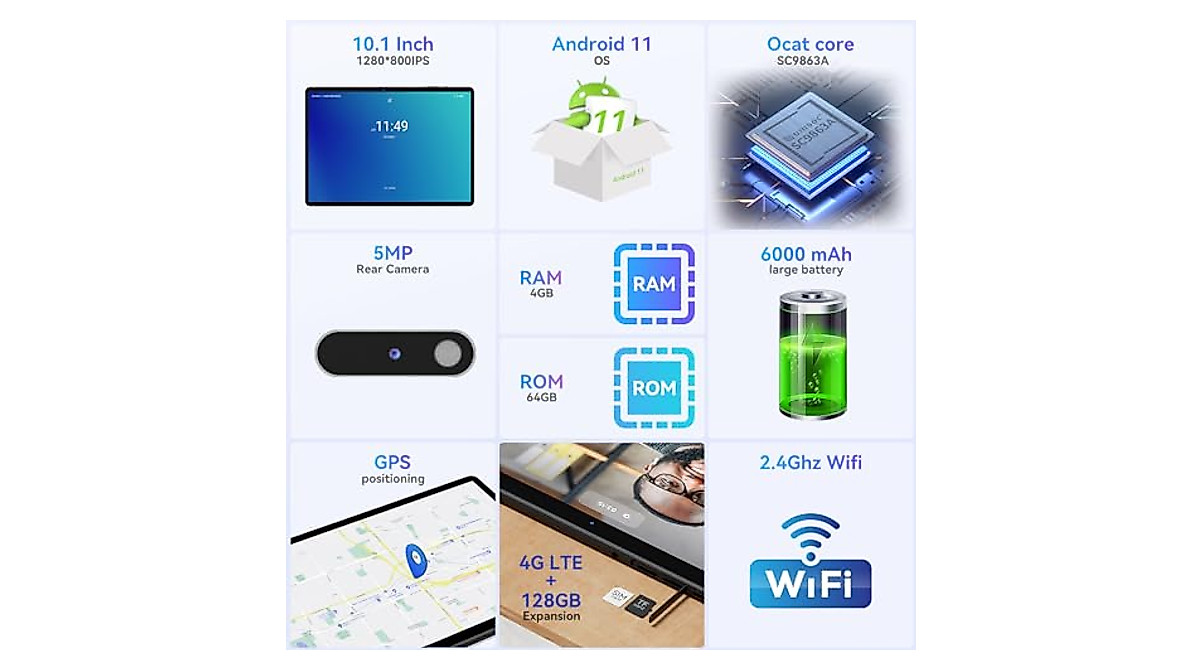 A DREAMER Android 13 Tablet - Powerful 10.1-inch 4G LTE Device