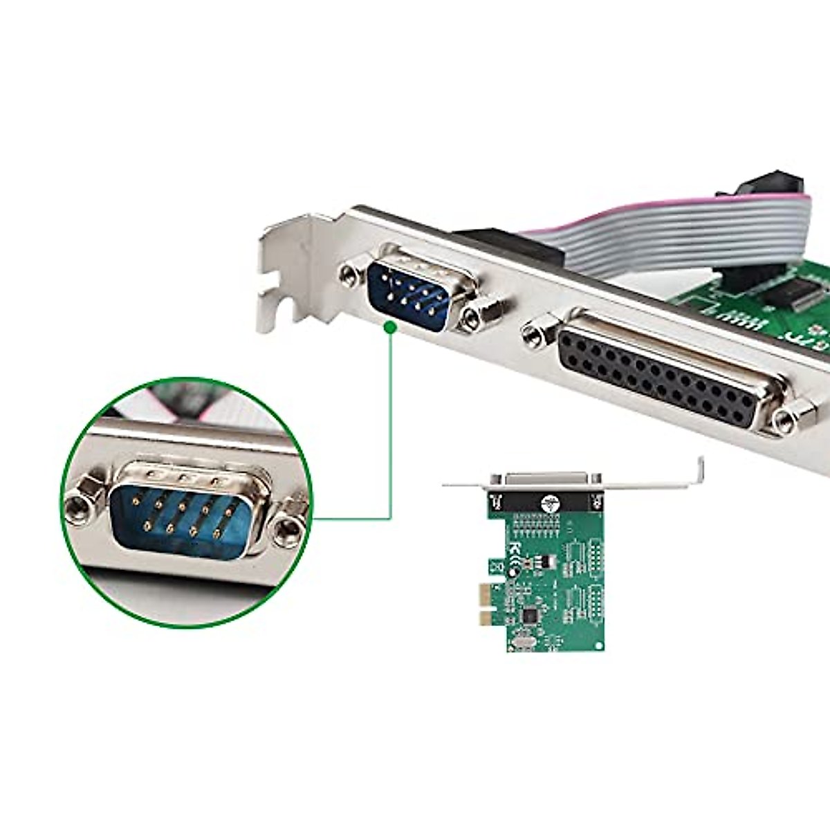 Wendry LPT Printer to PCI-E Parallel Printer Card, Parallel Port DB25 Express Card Converter Adapter, Pci-express's 25/s Full Duplex Channel,1.5 Mbyte/S,for Win98SE/ME/2000/XP/Vista/Win7/Win8/Win10
