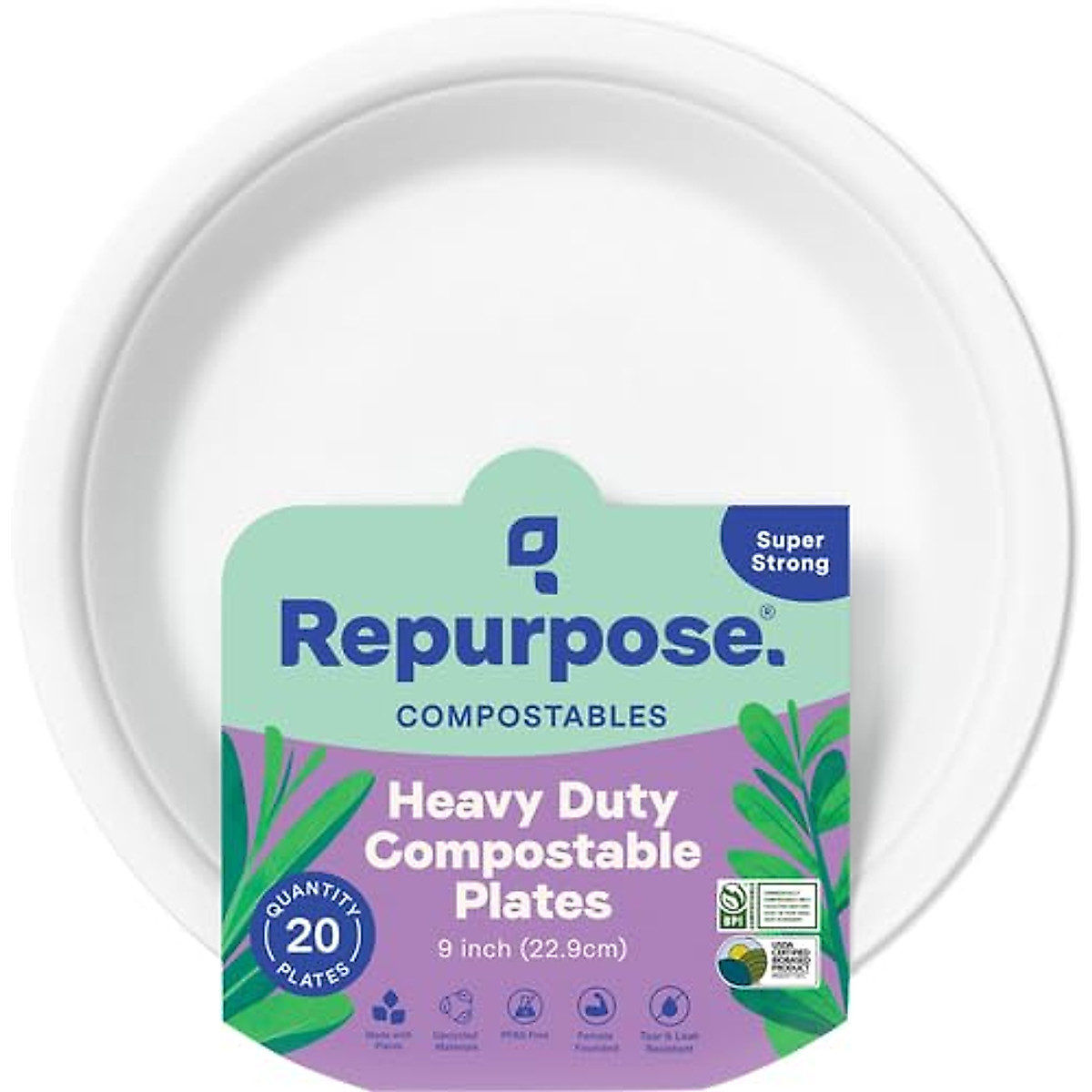 Repurpose, 9" Eco-Dinner Plates, 20 Count