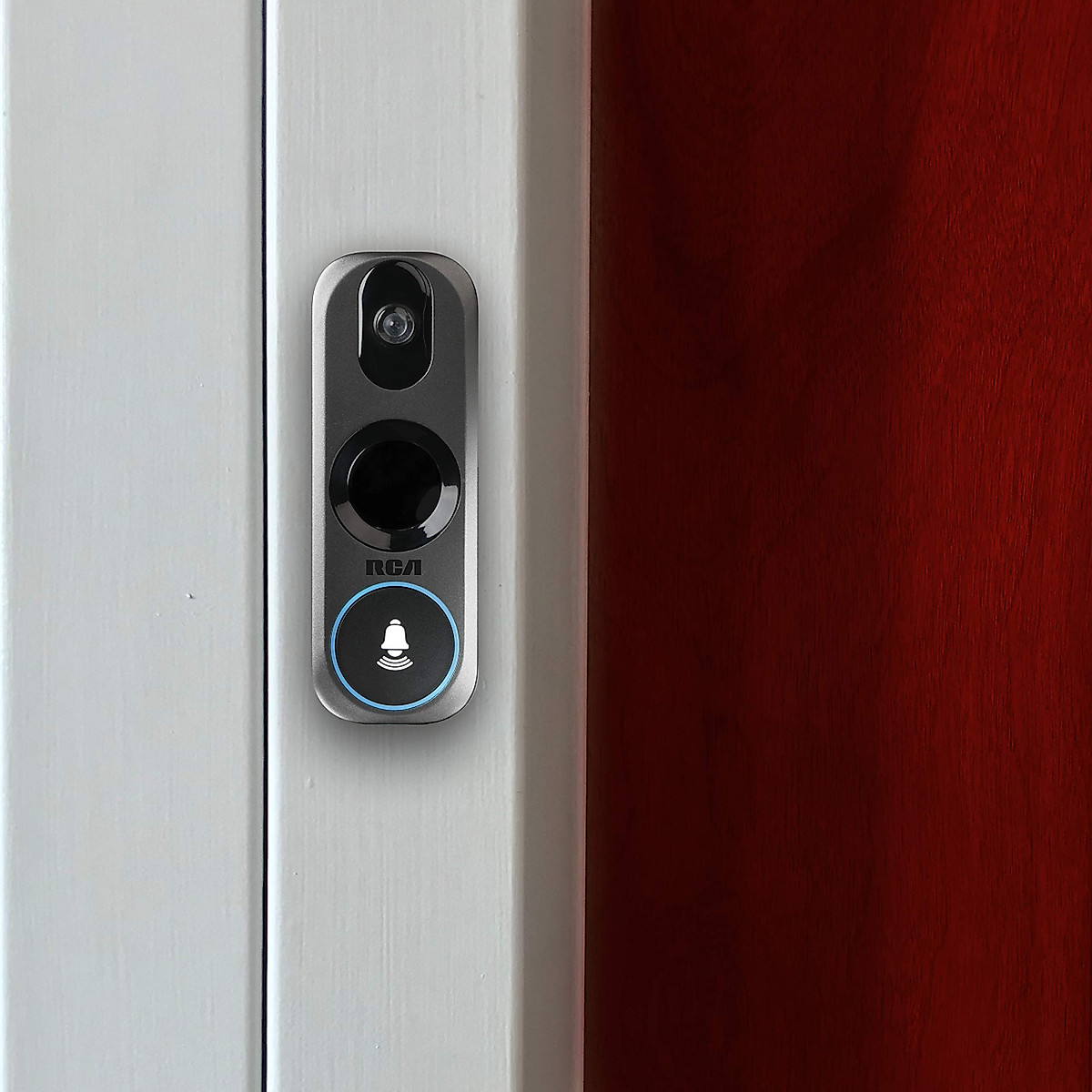 Doorbell Video Ring Security Camera by RCA New and Improved - with Mobile Doorbell Ring, 3MP HD Video, Live Stream, No Recording Storage Fees, Night Vision and Motion Detection