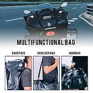 BORLENI Motorcycle Dry Bag Waterproof Motorcycle Luggage Bag Motorcycle Duffel Bag for Skiing Travel Hiking Camping Boating Riding Fishing (Camouflage,40L)