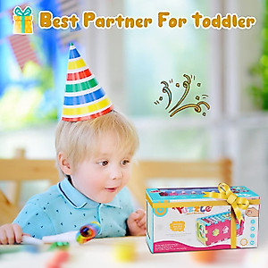 Ouji Toys for 1 2 3 Year Old Boy Gifts,Montessori Baby 6-12-18 Months Shape Sorter,Birthady Gifts Toddler Age 1-2,Learning Toddlers 1-3 Xylophone Stuff, Blue