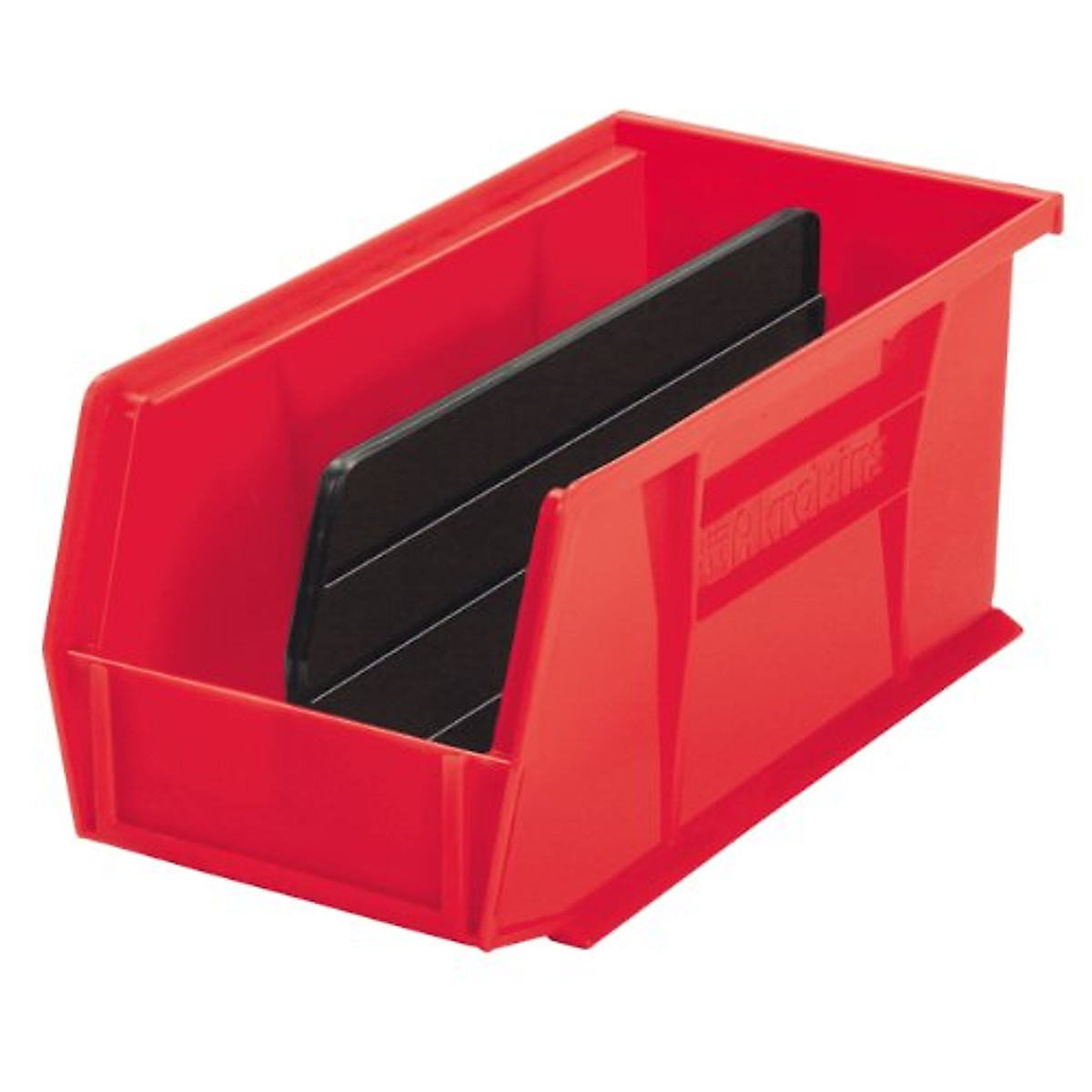 Akro-Mils 40245 Lengthwise Plastic Divider for 30240, 30245 AkroBin Storage Bins, Black, (6-Pack)