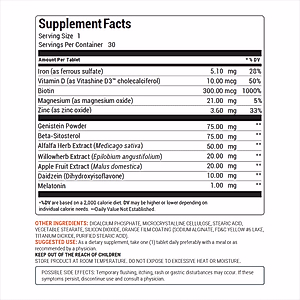 DS Laboratories Revita Tablets, Hair Supplement for Hair Growth Support, Zinc, Iron, Magnesium, Melatonin, Vitamin D & Biotin Vitamins for Women & Men, Hair Vitamins for Thicker Hair Growth, Hair Care