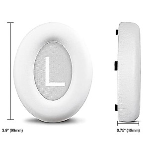 SOULWIT Replacement Earpads for Bose 700 (NC700) Wireless Headphones, Ear Pads Cushions with Softer Leather, High-Density Noise Cancelling Foam, Added Thickness - White