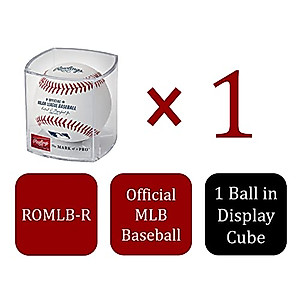 Rawlings | Official 2023 Major League Baseball | Display Case Included | MLB | ROMLB-R, White/Red/Navy
