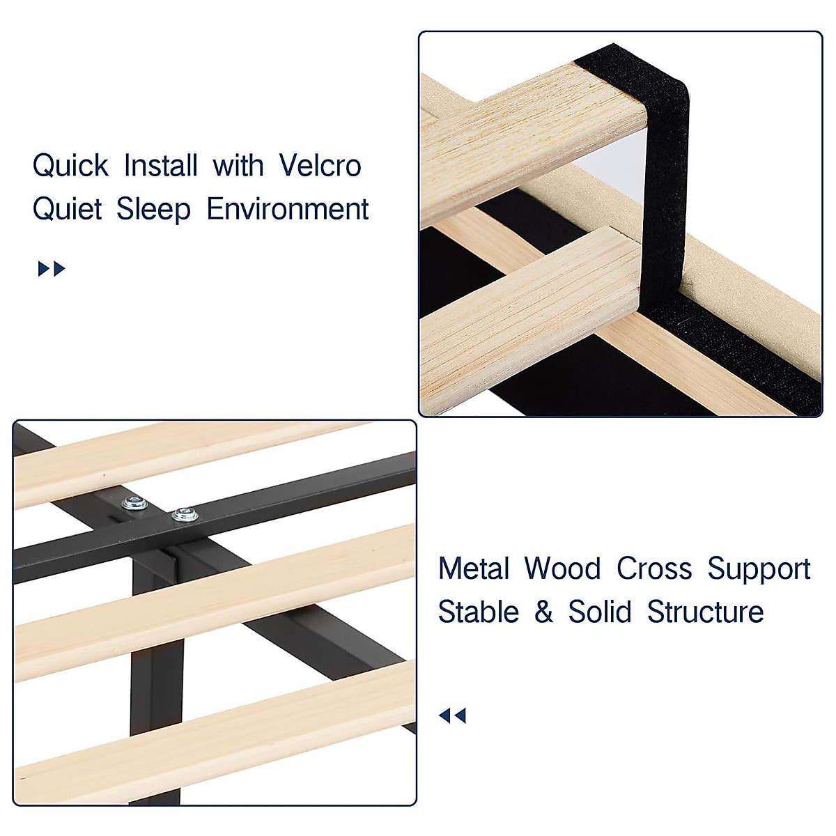 VECELO Twin Size Upholstered Platform Bed Frame with Adjustable Headboard, Wood Slat Support and Noise-Free, No Box Spring Needed, Easy Assembly, Pale Beige