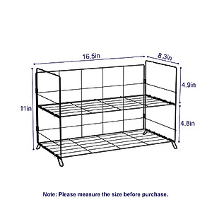 smusei Water Bottle Organizer 2 Tier Water Bottle Storage Water Bottle Rack Tumbler Organizer for Kitchen Cabinet Countertops Pantry Office - Black