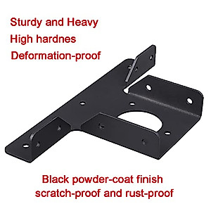 Chooglkj 2Pcs Heavy Duty Pergola Corner Brackets Extension 3-Way T Brackets for 4x4 (Actual:3.5 Inch) Post Bracket Pergola Gazebo Kit (2)