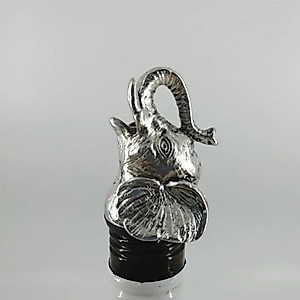 2022 New Stainless Steel Elephant Wine Aerator Pourer, Red and White Wine Bottle Aerator Whiskey Wine Diffuser Aerator Silver Decanter Spout for Home Party Anniversary Birthday Decoration Supplies