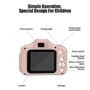 NC Mini Dual Lens Children's Camera Kids Toys Photos Camera Boy Girl Christmas Birthday Gift1080 P Video Digital Camera Baby Toys