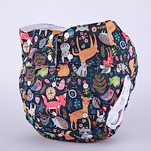 ReUseLife 2 Pieces Adjustable Washable Reusable Cloth Incontinence Underwears for Women and Men,Adult Cloth Diaper,Snap Closure,Waist 27-39 Inches